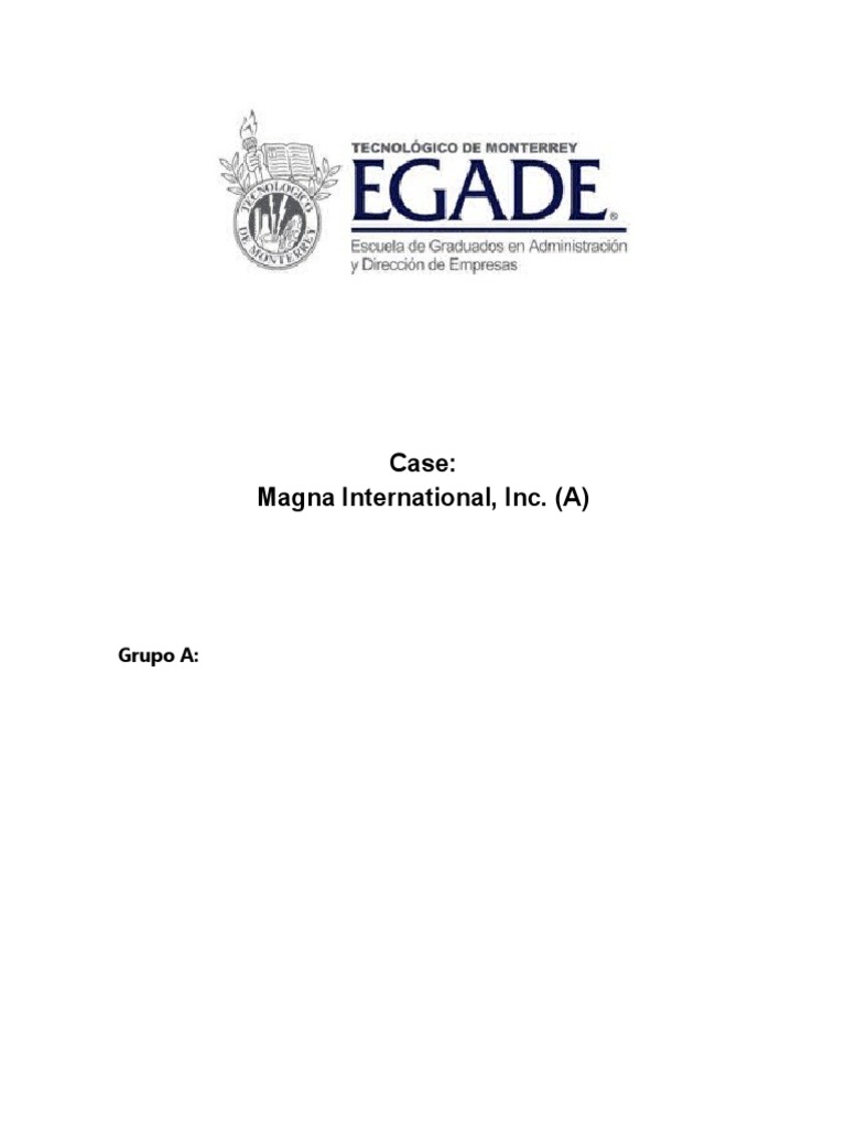 Group A Case Magna International, Inc (12156) | PDF | Stocks ...