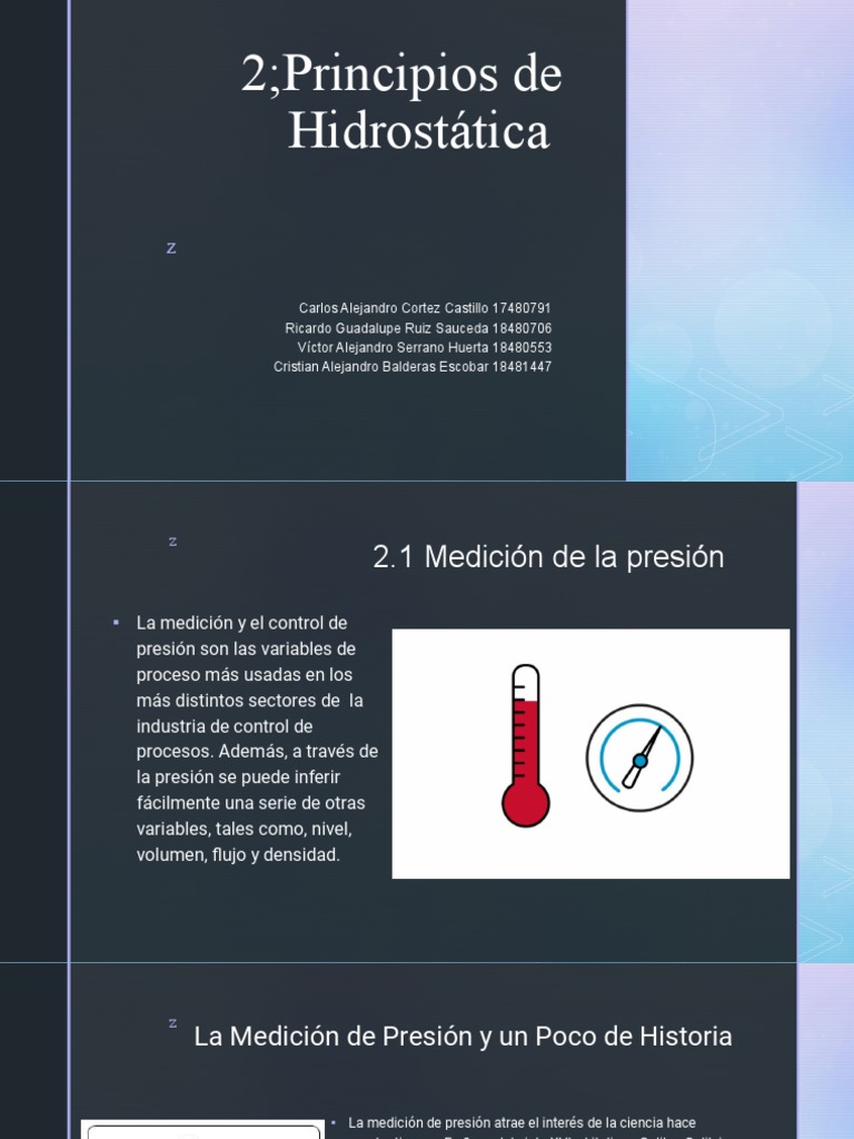 Principios de Hidrostatica | PDF | Flotabilidad | Presión