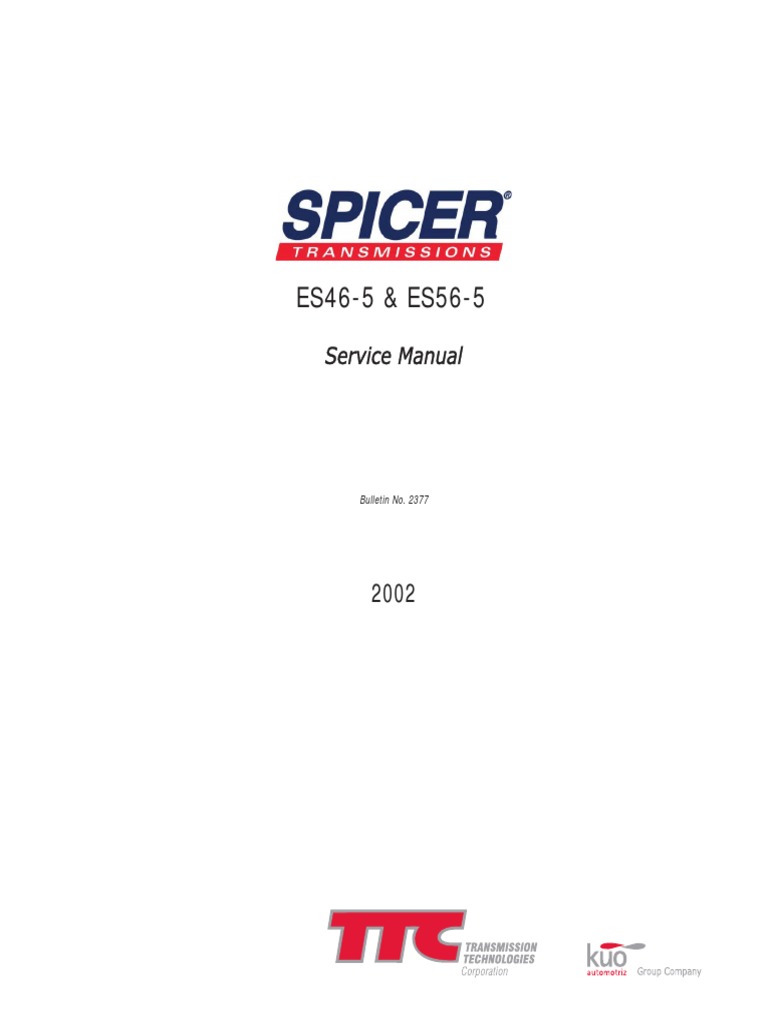 Spicer ES46 5 ES56 5 Service Manual | PDF | Tecnología