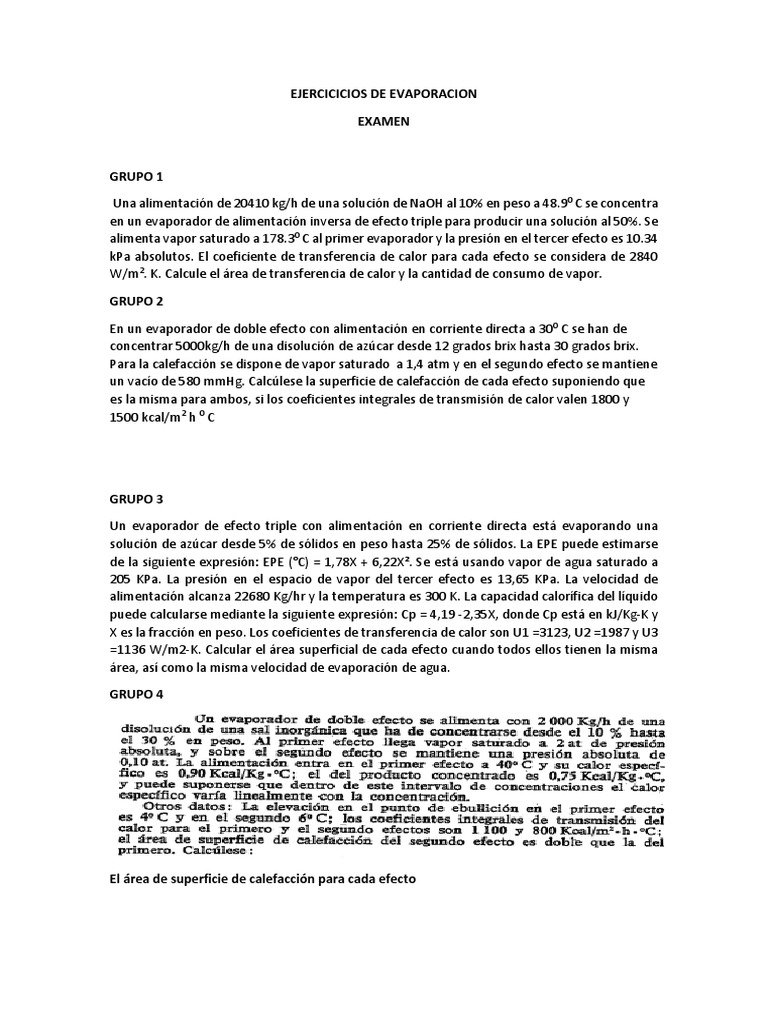 Ejer Exa | PDF | Evaporación | Vapor de agua