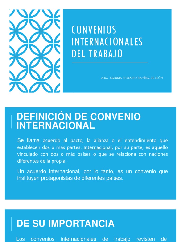 Convenios Internacionales del Trabajo: Definición, Características ...