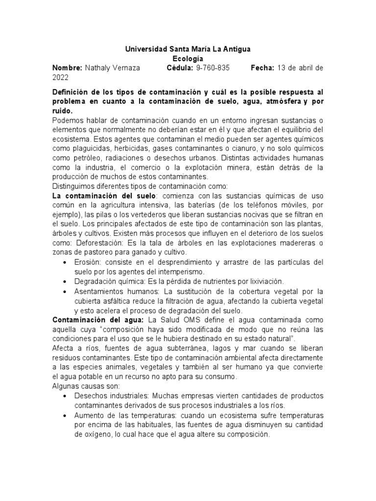 Ecologia Modulo 3 | PDF | Contaminación | Agua