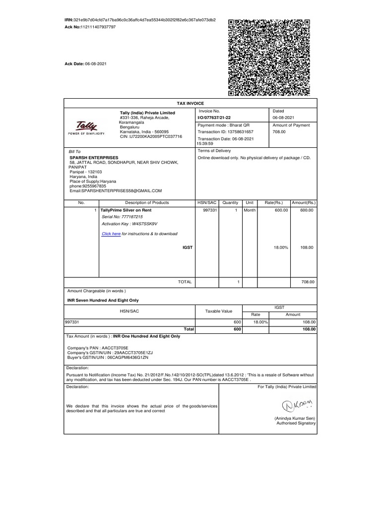 Invoice Tally | Download Free PDF | Taxes | Market (Economics)