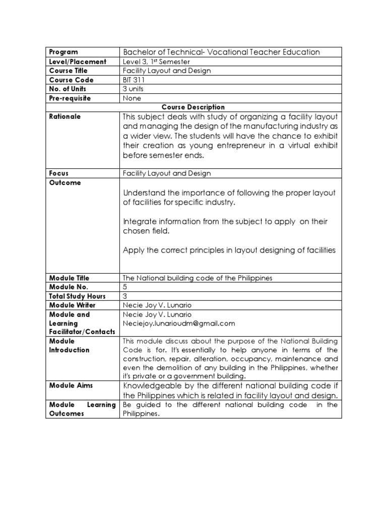 Module 5 - The National Building Code of The Philippines | PDF | Wall ...