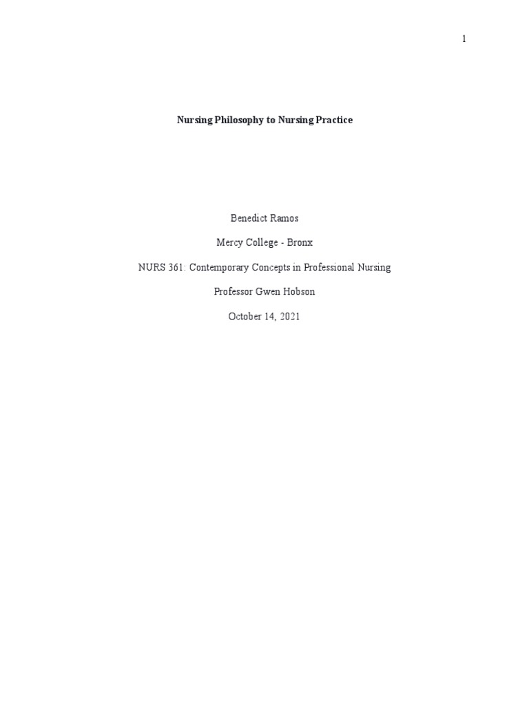 Nursing Values and Philosophy Explained | PDF | Nursing | Autonomy