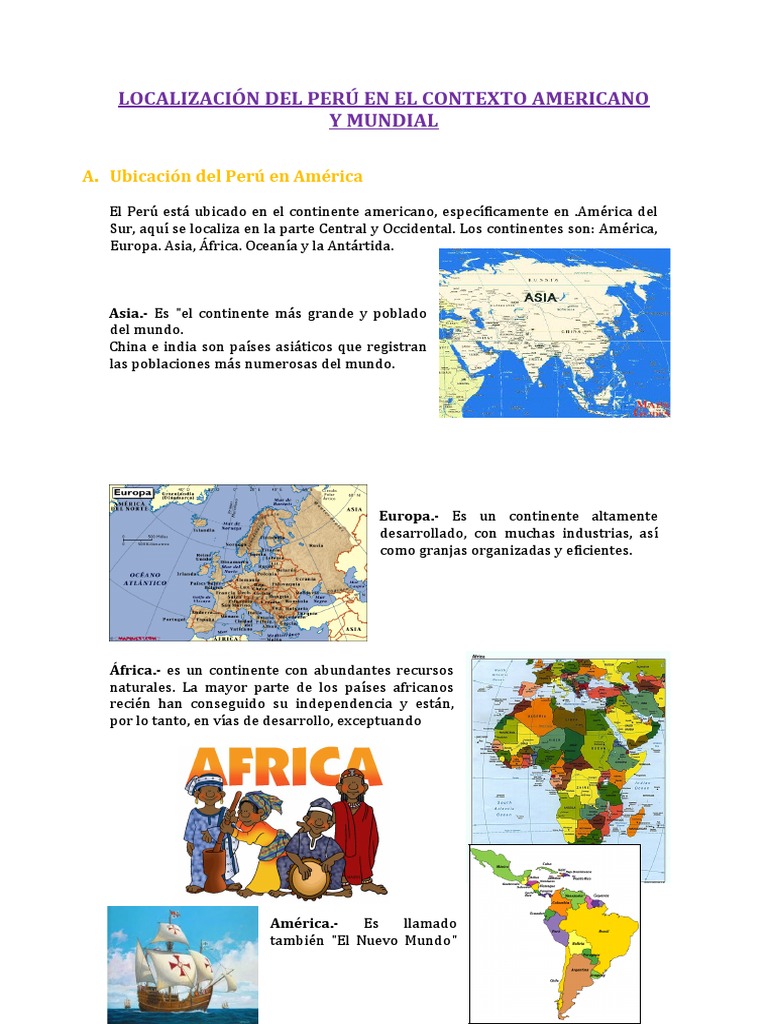 El Localización Del Perú en El Contexto Americano Mundial | PDF ...