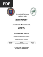 Examen Medio Curso Máquinas de CNC M6 A2022 | PDF | Mecanizado | Máquinas