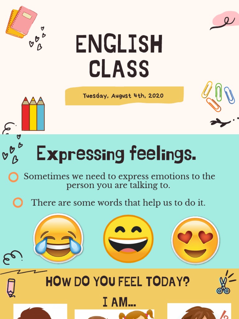 Expressing Emotions in English Class | PDF
