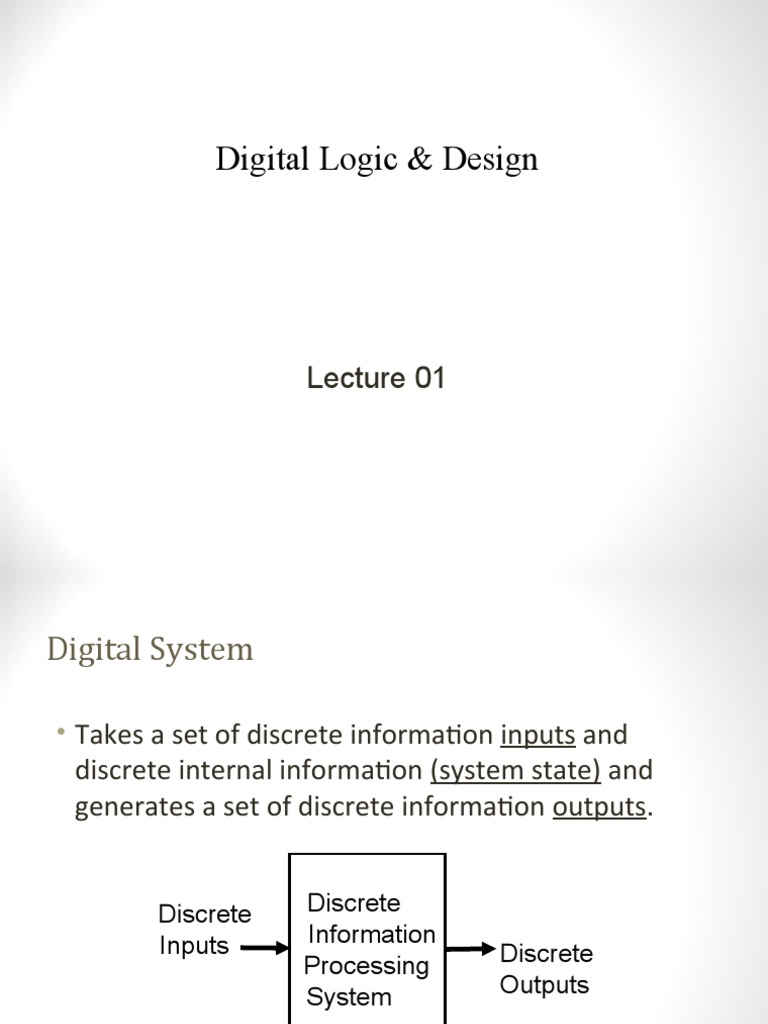 DLD - Lecture | PDF | Digital Signal | Logic Gate DLD - Lecture | PDF | Digital Signal | Logic Gate