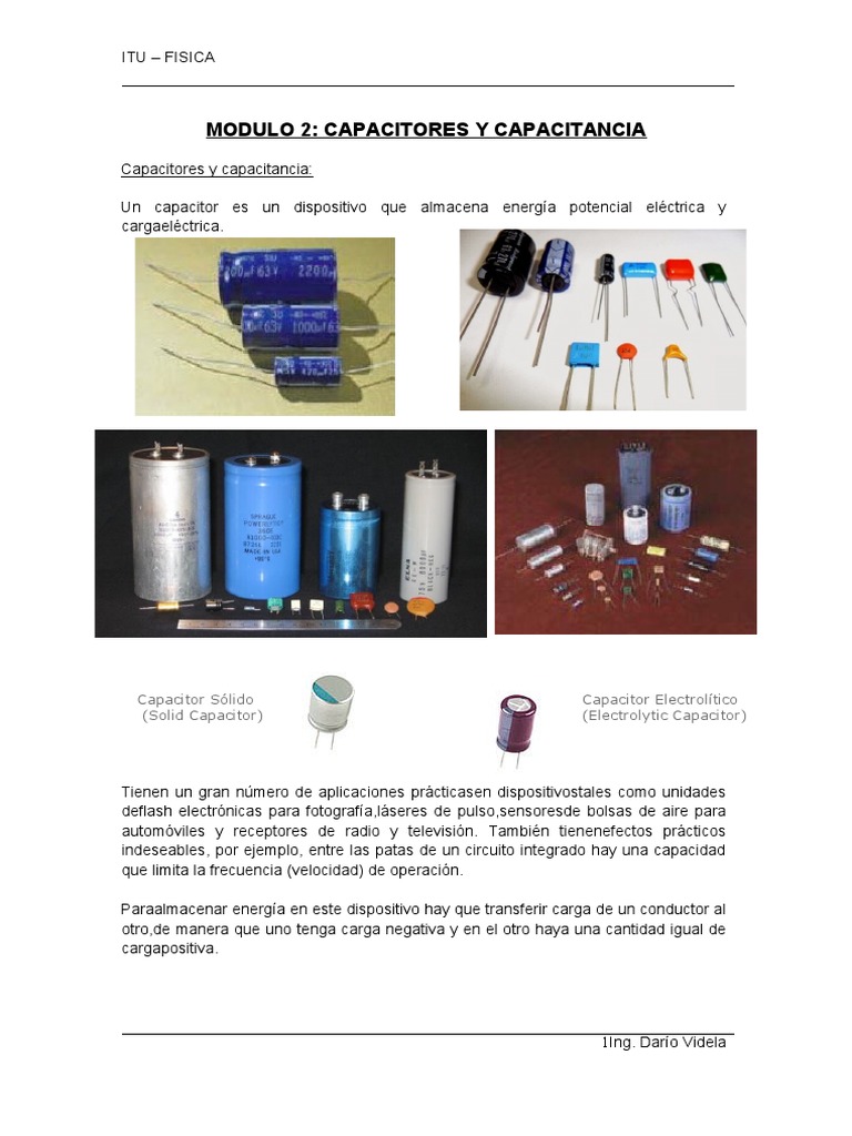 Capacitores y Capacitancia | PDF | Condensador | Dieléctrico