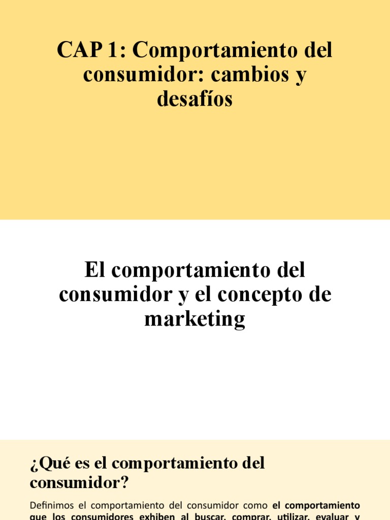 CAP 1 Comportamiento Del Consumidor Cambios y Desafios Schiffman | PDF | Marketing ...