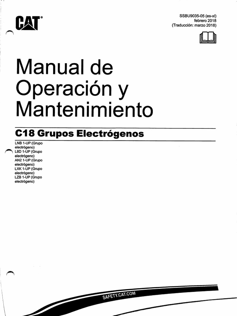 Manual de Operacion y Manteniminento Cat c18 | PDF