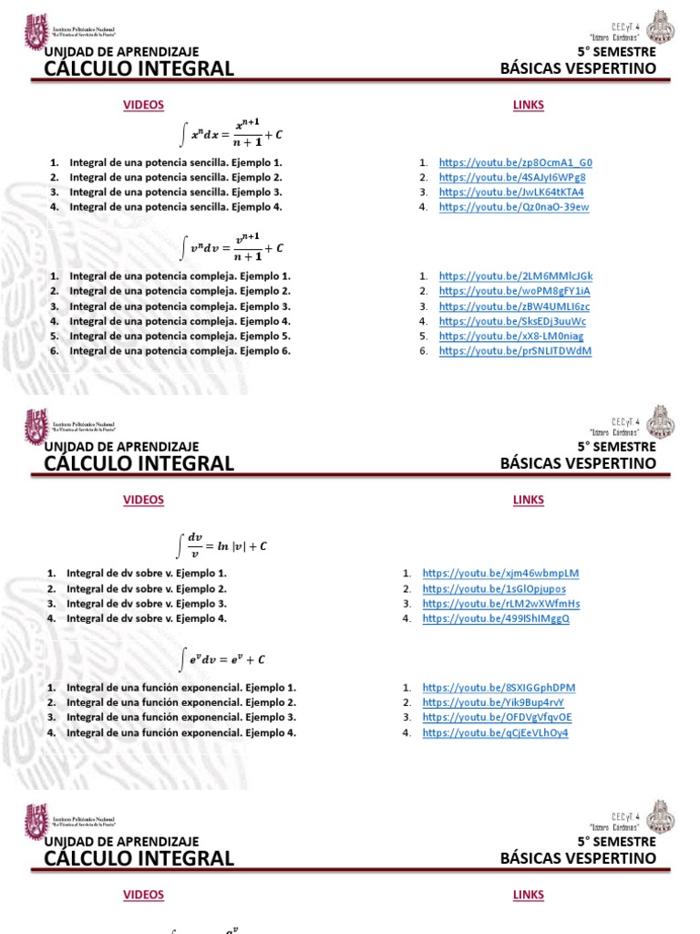 Calculo Integral | PDF | Integral | Funcion exponencial