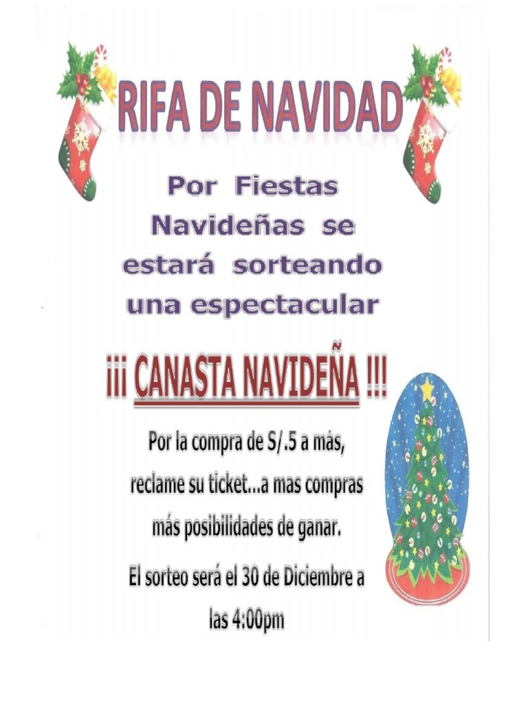 Modelo de Rifa Navideña | PDF