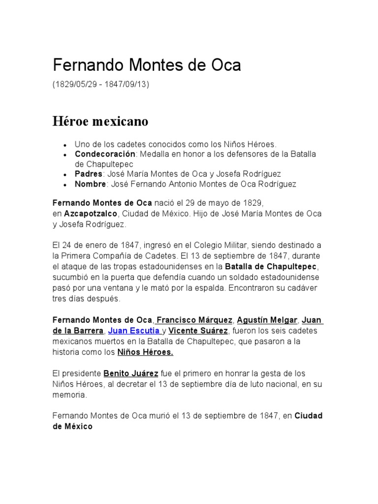 Fernando Montes de Oca | PDF | Historia