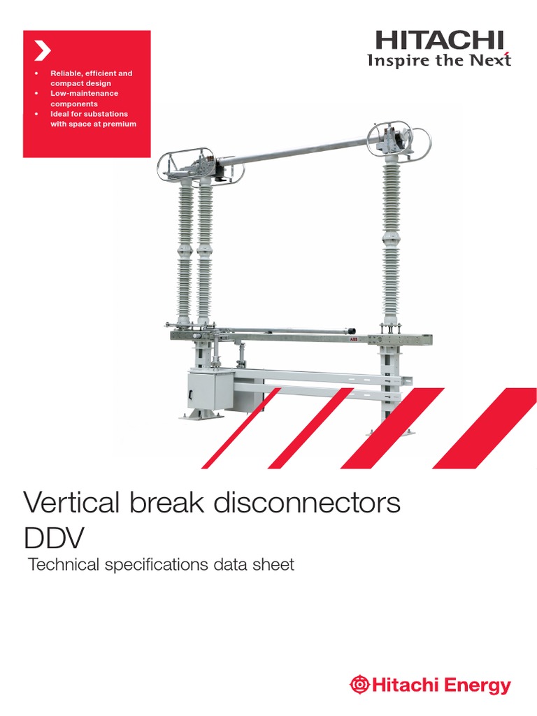 DDV245 Vertical Break Disconnector Specs | PDF | Insulator (Electricity ...