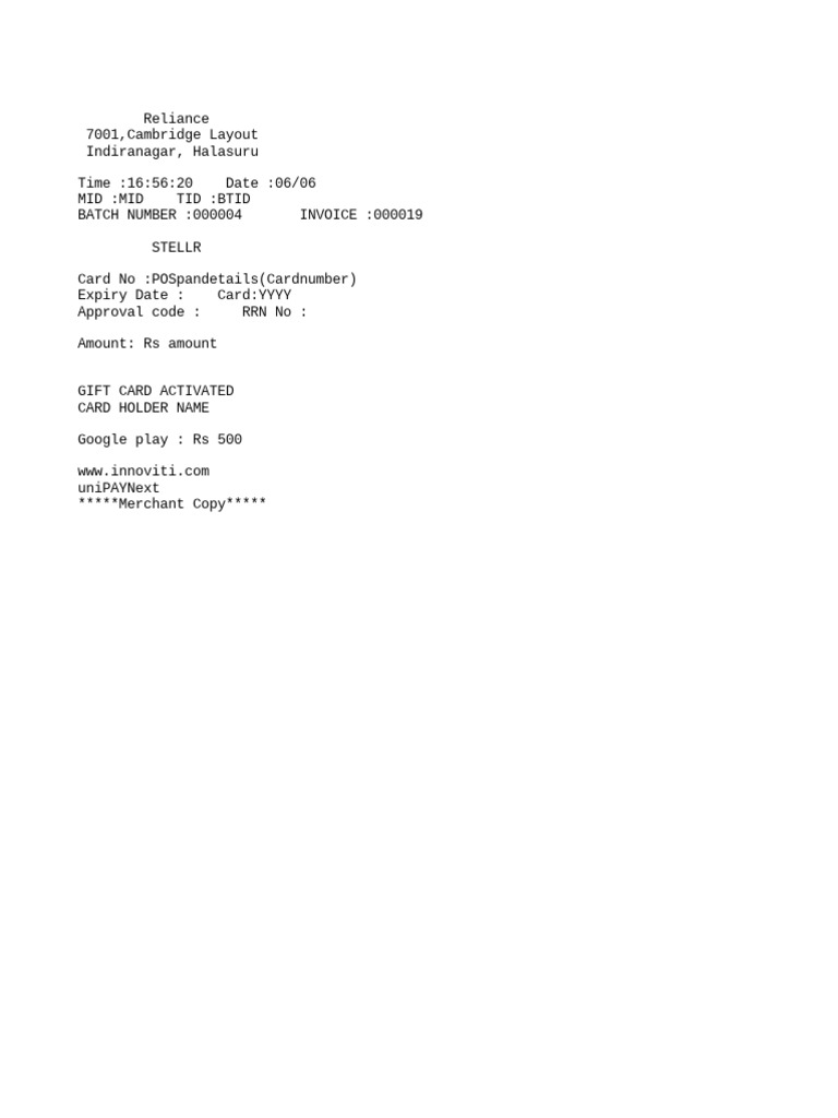 Receipt | PDF | Games & Activities