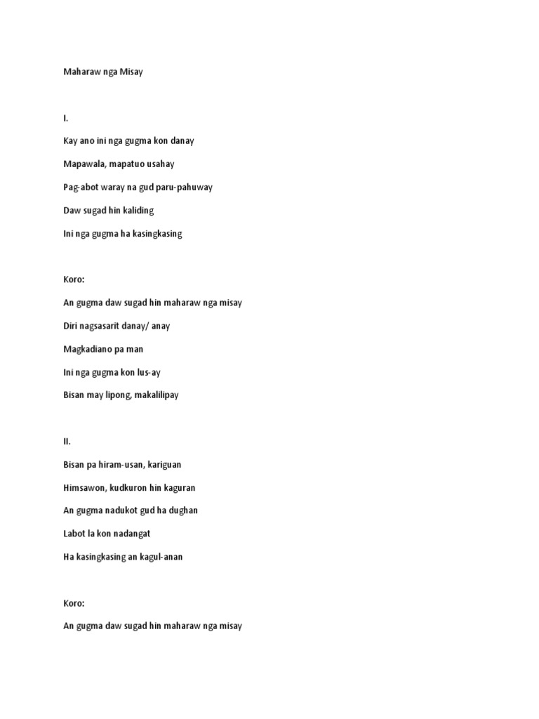 Waray Waray Song | PDF