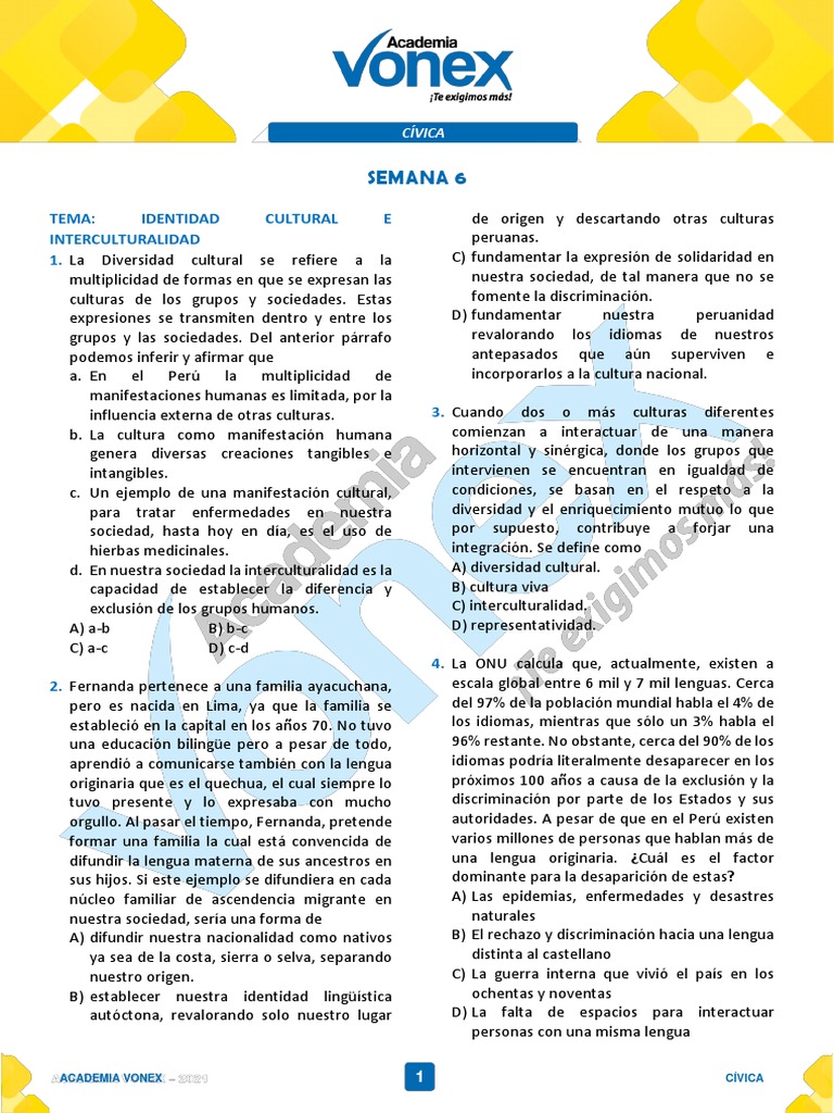 Civ - Sem 6 - R2 | PDF | Perú | Bolivia