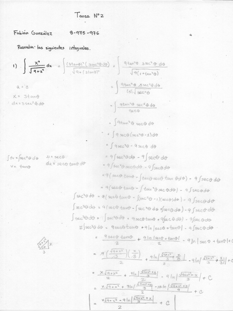 (Cálculo II) Tarea#2 | PDF