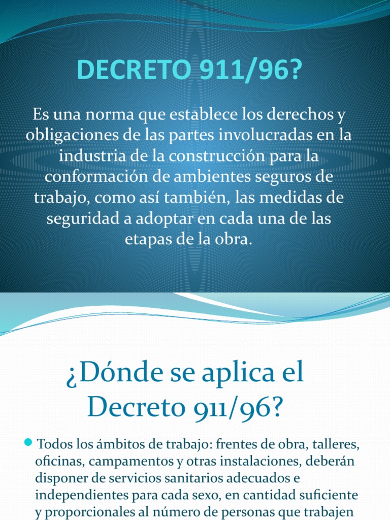 Decreto 911.96 | PDF