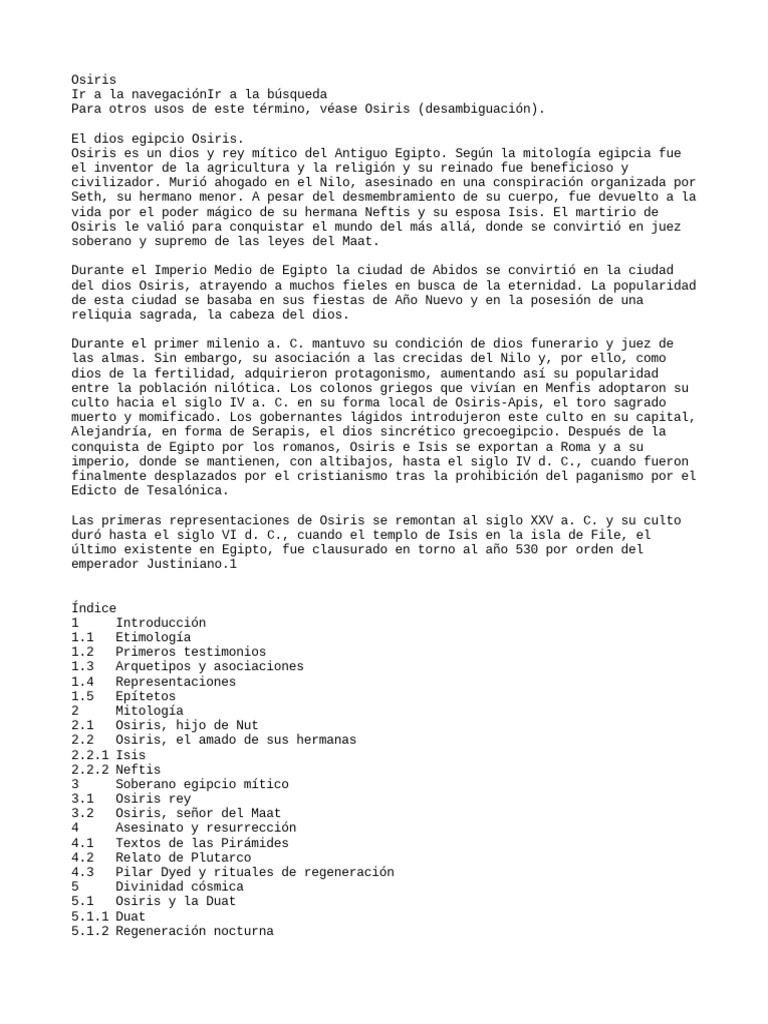 Egip 1 | PDF | Osiris | Isis
