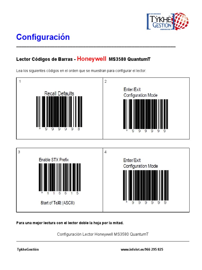 Configuracion Lector MS3580 Quantum T | PDF | Informática