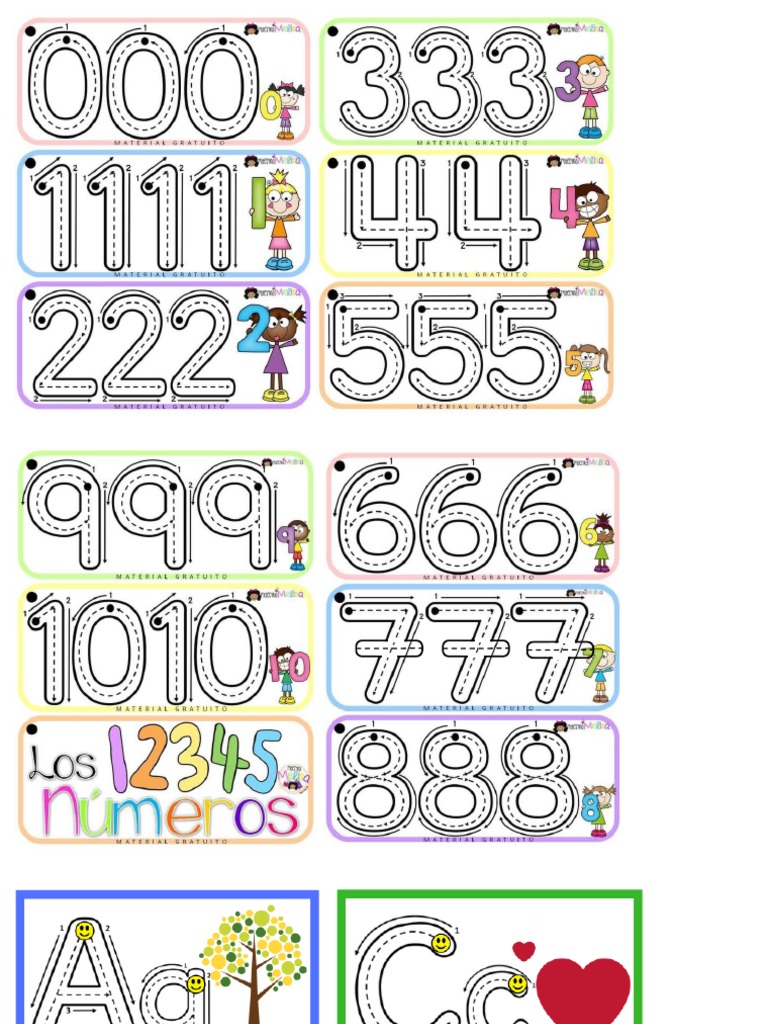 Trazo de Numeros y Letras | PDF