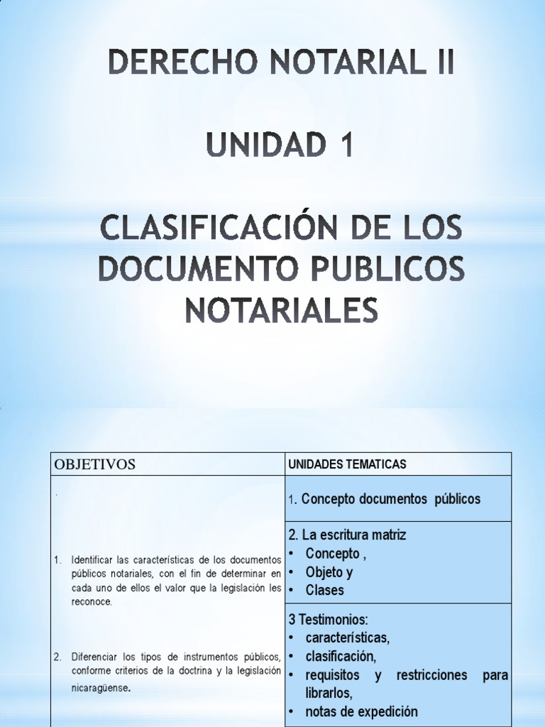 Características de Documentos Notariales | PDF | Ley Pública | Ley común