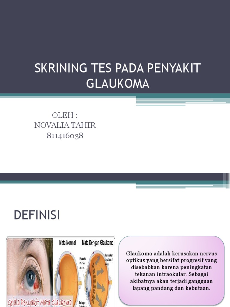 Skrining Tes Pada Penyakit Glaukoma | PDF