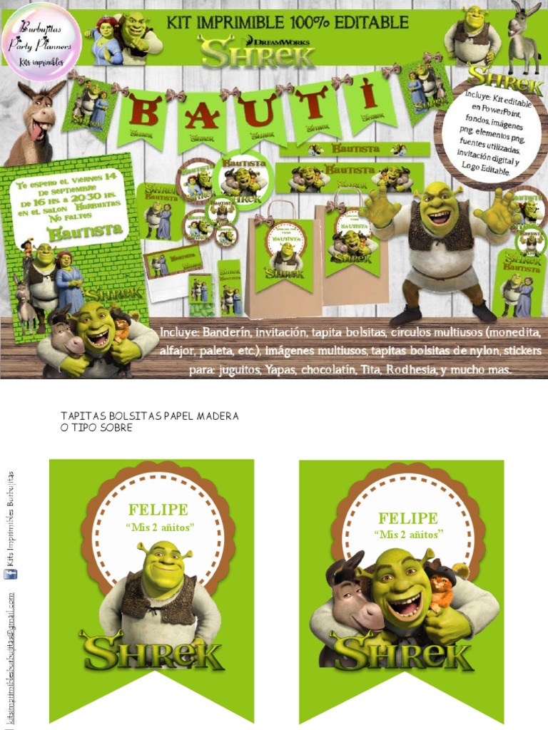 SHREK Kit Imprimible | PDF