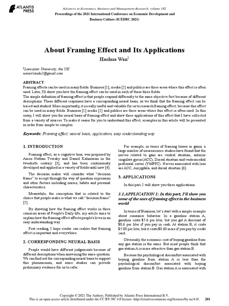 15 Framing Effect Examples 2025 - Free Word Template