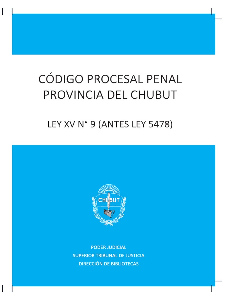 CPP - 2022 - Final CHUBUT | PDF | Victimologia | Derecho penal