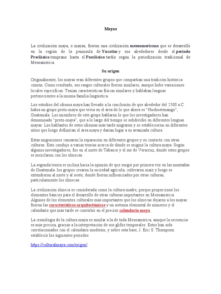 Mayas | PDF | Civilización maya | Mesoamérica