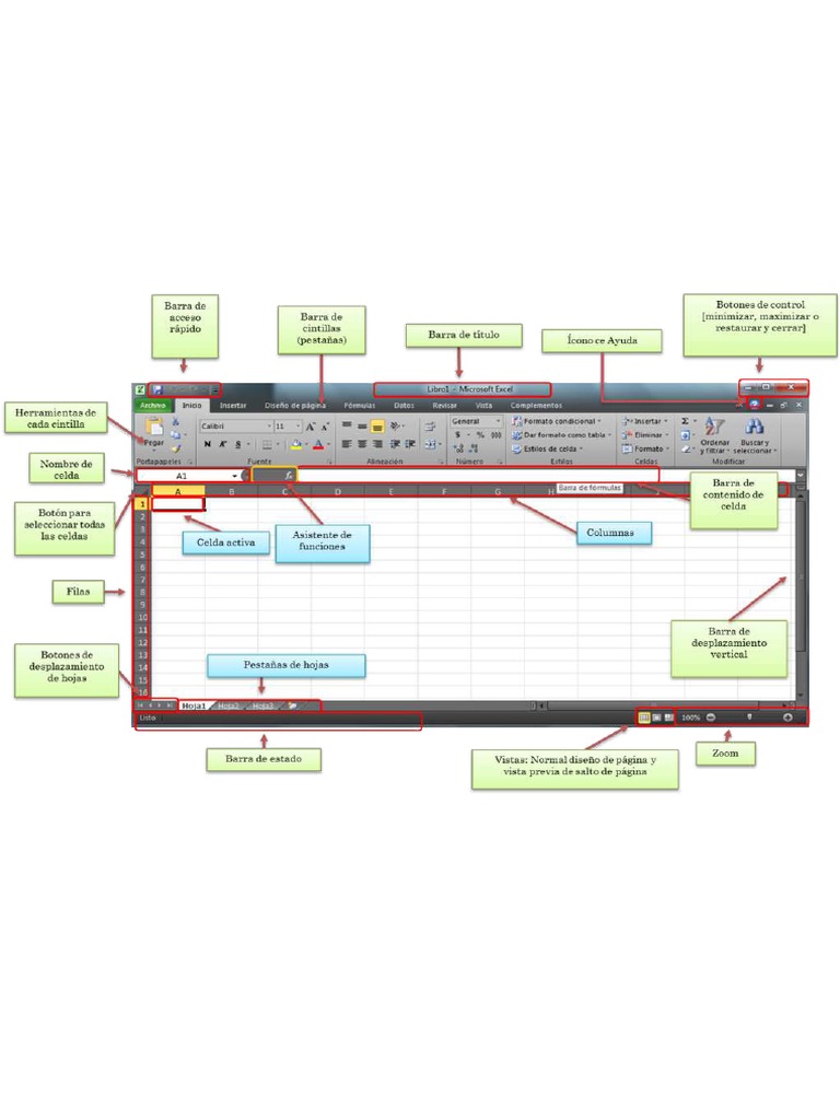 Partes de La Ventana de Excel | PDF