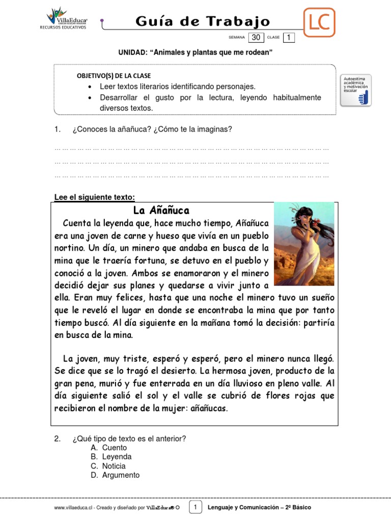 2basico - Guia Trabajo Lenguaje y Comunicacion - Semana 30 | PDF