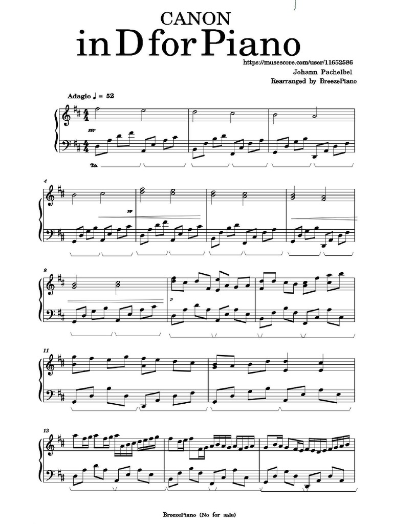 Canon in D Piano | PDF