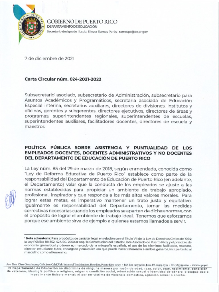 Carta Circular Num. 24-2021-2022 | PDF Carta Circular Num. 24-2021-2022 | PDF