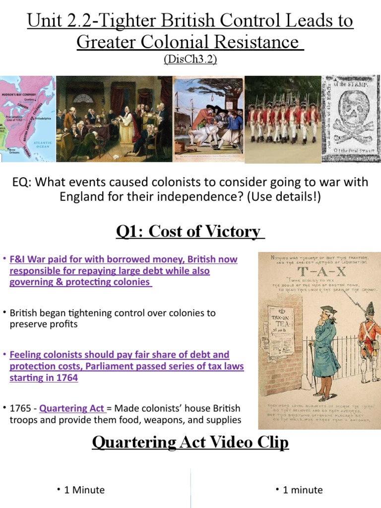 Colonial Resistance to British Control | PDF | Resistance To The ...