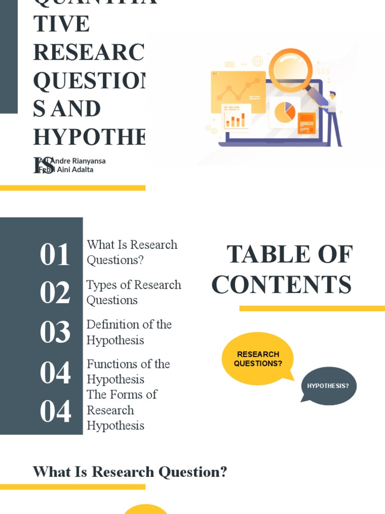 Quantitative Research Questions & Hypotheses | PDF | Hypothesis | Cognition