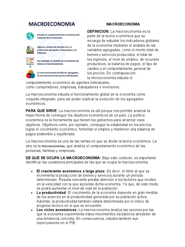 Macro Econom I A | PDF | Macroeconómica | Microeconomía