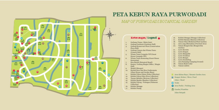 Peta Kebun Raya Purwodadi | PDF | Urban Agriculture | Outdoor Recreation