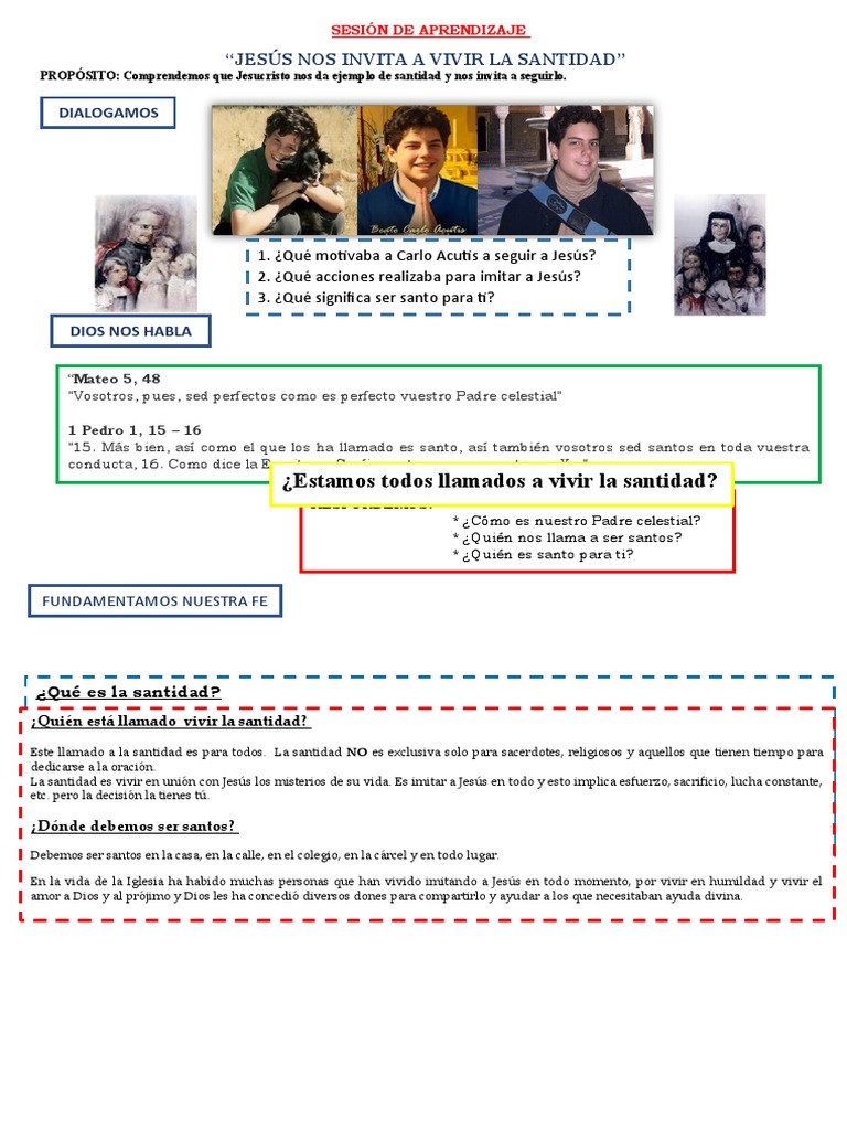 Jesús Nos Invita A Vivir La Santidad | PDF | Santo | Jesús
