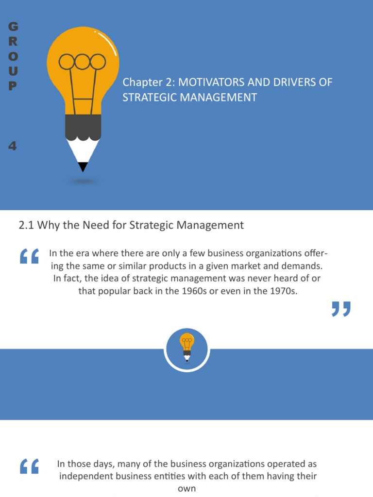 Chapter 2 Motivators and Drivers of Strategic Management | PDF ...