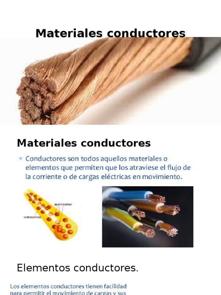 Características y tipos de materiales conductores eléctricos | PDF ...