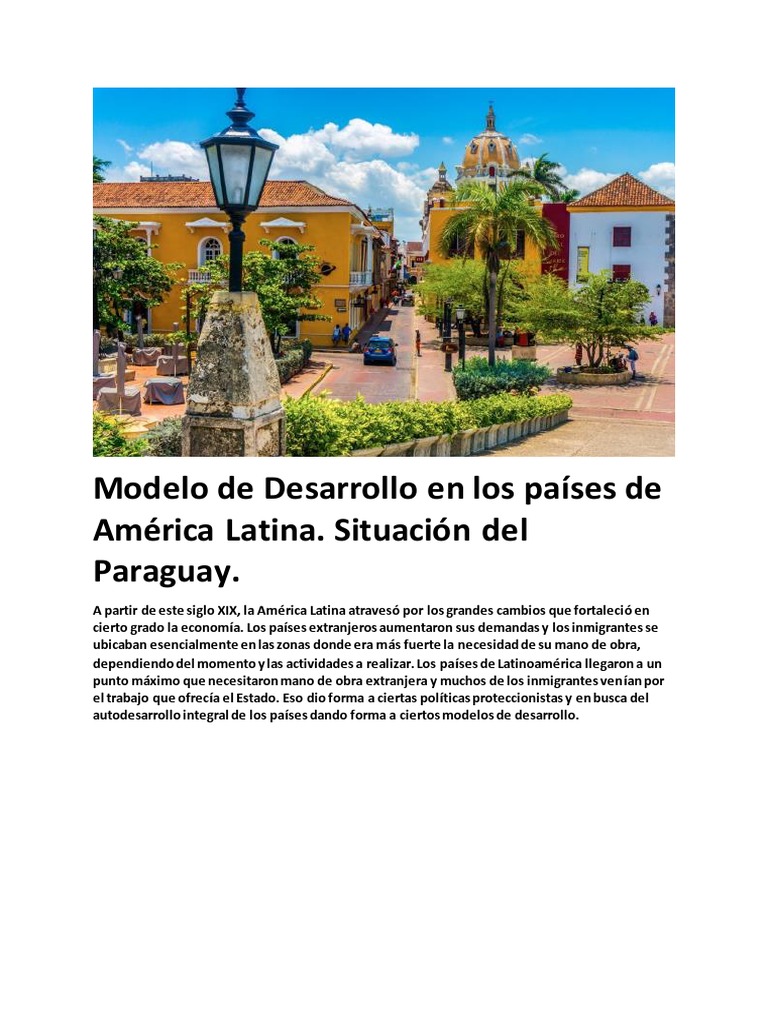 Modelo de Desarrollo en Los Países de América Latina. Situación Del Paraguay. | PDF ...