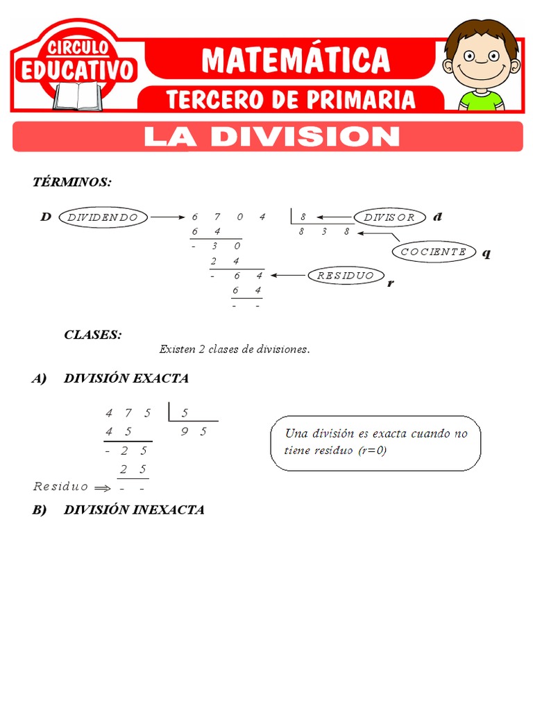 Divisiones Exactas e Inexactas para Tercero | PDF
