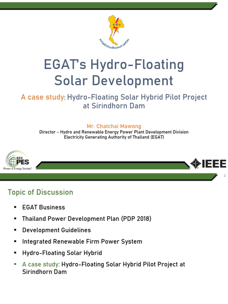 Solar Floating at EGAT 'S Project | PDF | Solar Power | Anchor
