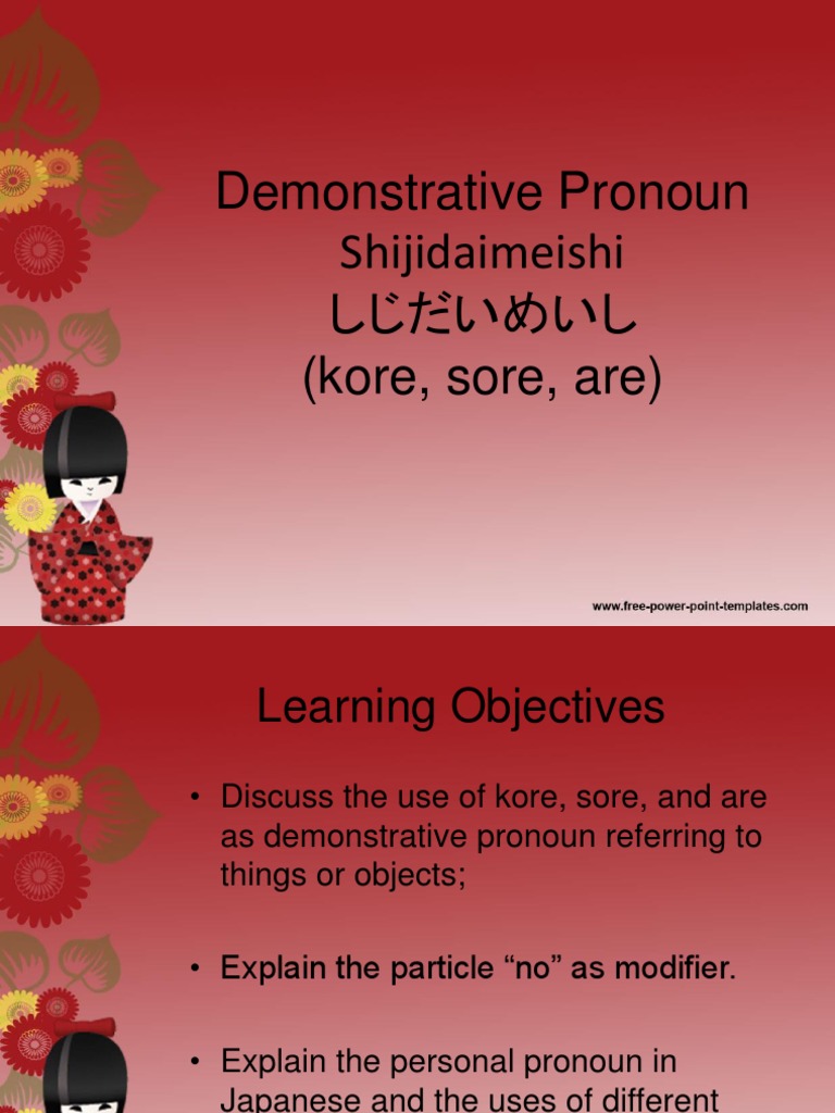 Week 7 Module 5 Kore, Sore, Are, Dore | PDF