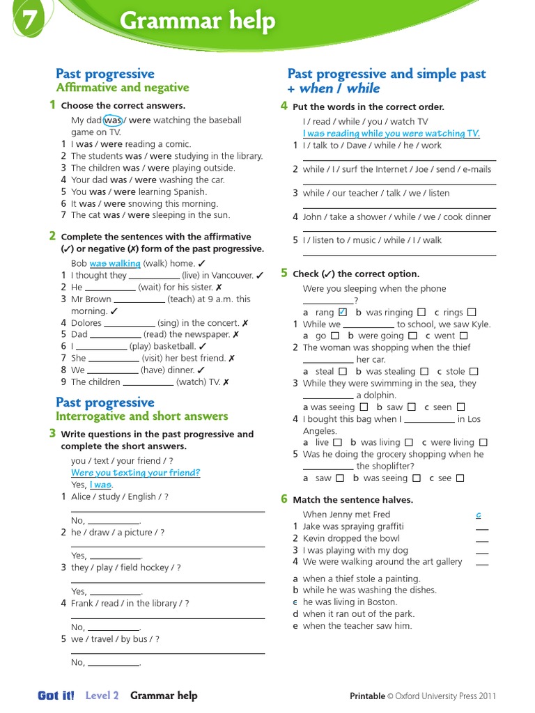 Got It 2 Grammar Help 7 | PDF